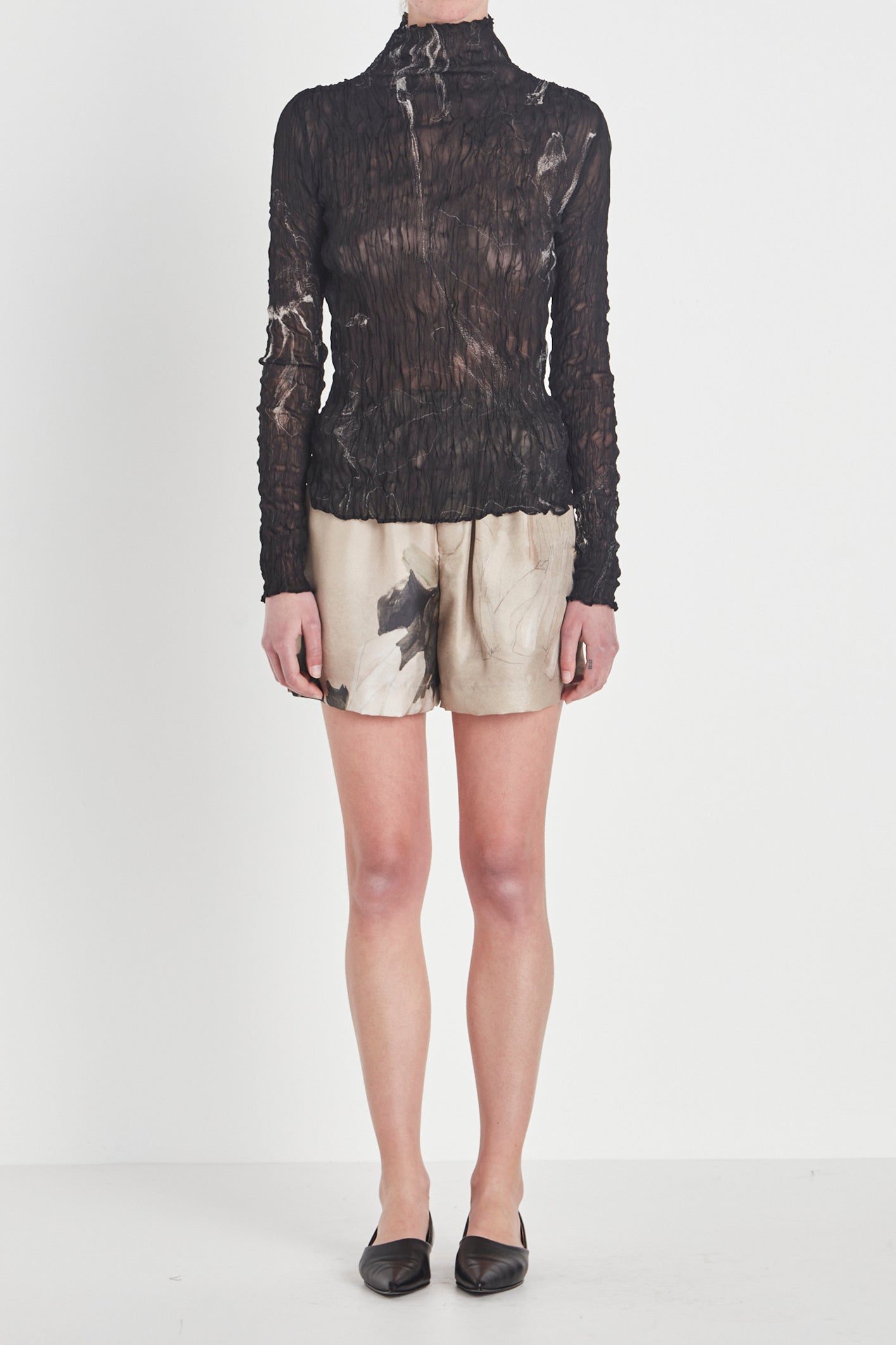 Rory William Docherty - Crushed Long Sleeve Turtle Neck Black/White ...